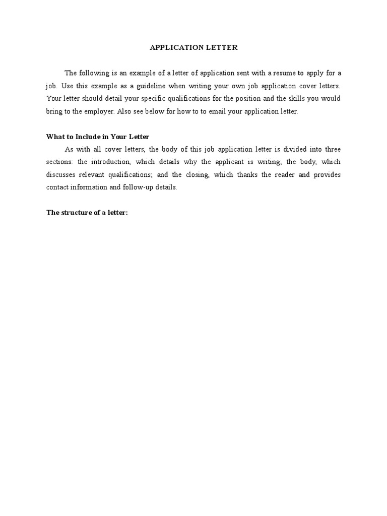 Application Letter | PDF | Résumé | Cognition