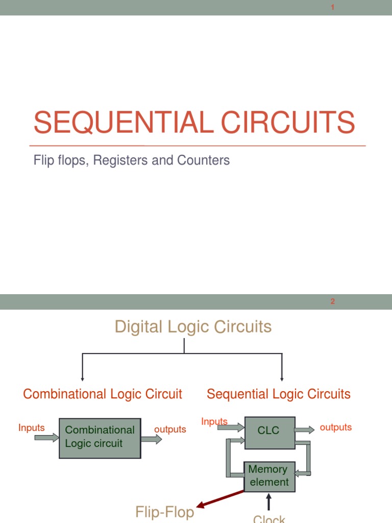 Sequential Circuits: Flip Flops, Registers and Counters | PDF