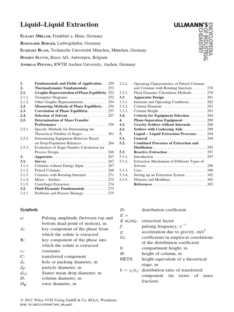 Liquid-Liquid Extraction | PDF | Distillation | Phase (Matter)