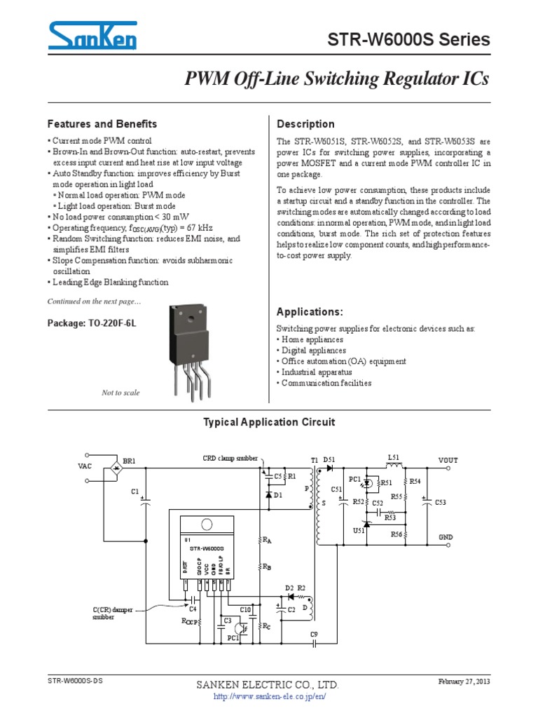 STR W6053S | PDF | Mosfet | Reliability Engineering