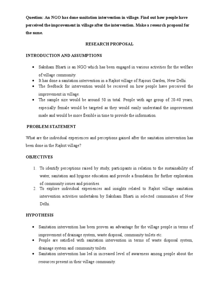 research proposal.docx | Sanitation | Toilet | Free 30-day Trial | Scribd