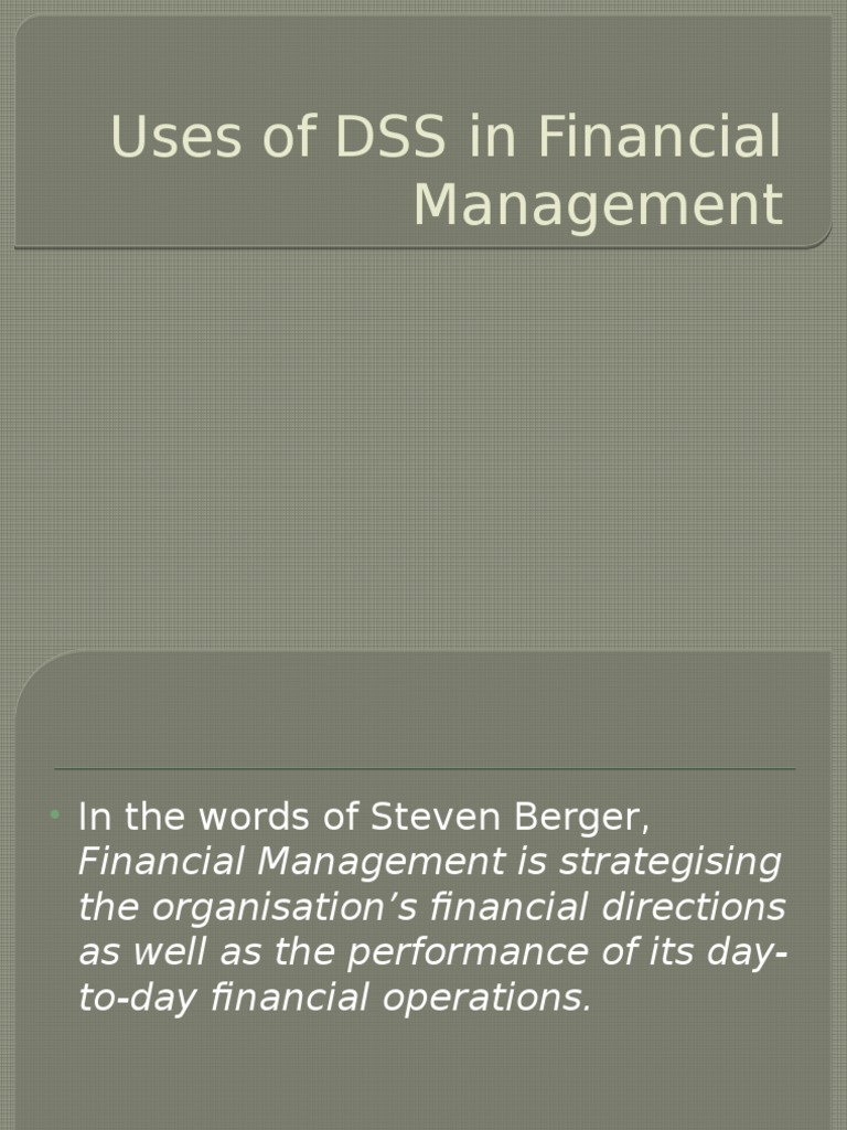 DSS Applications in Financial Management | PDF | Inventory | Business