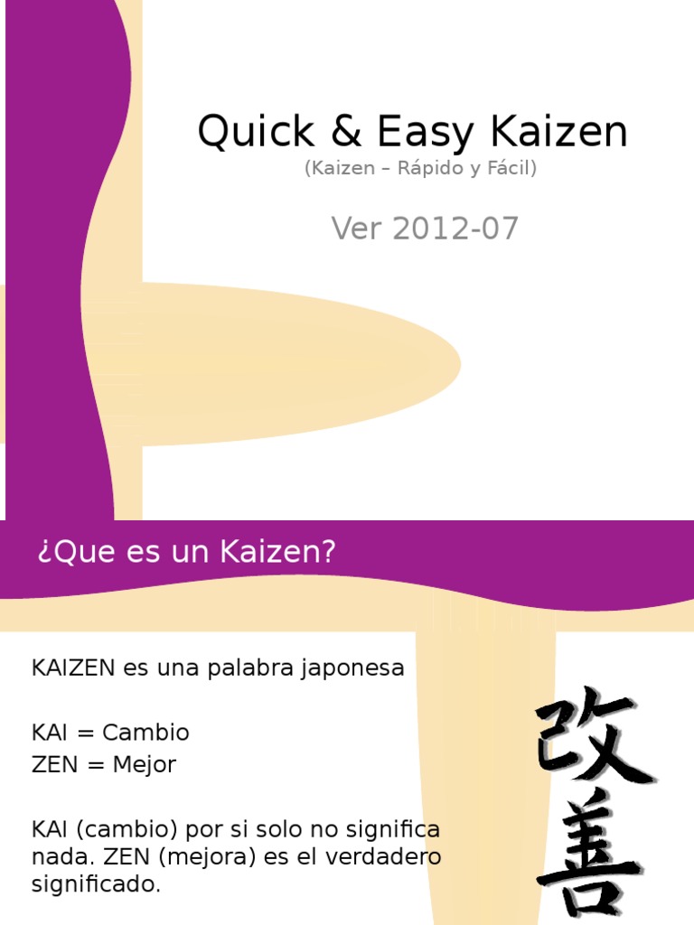 Kaizen - Quick & Easy | PDF | Science | Ingeniería