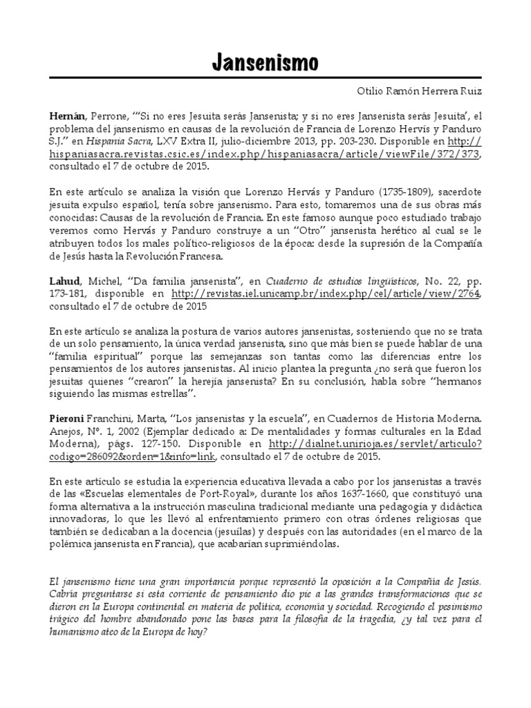 Jansenismo | PDF | Sociedad de jesus | Science