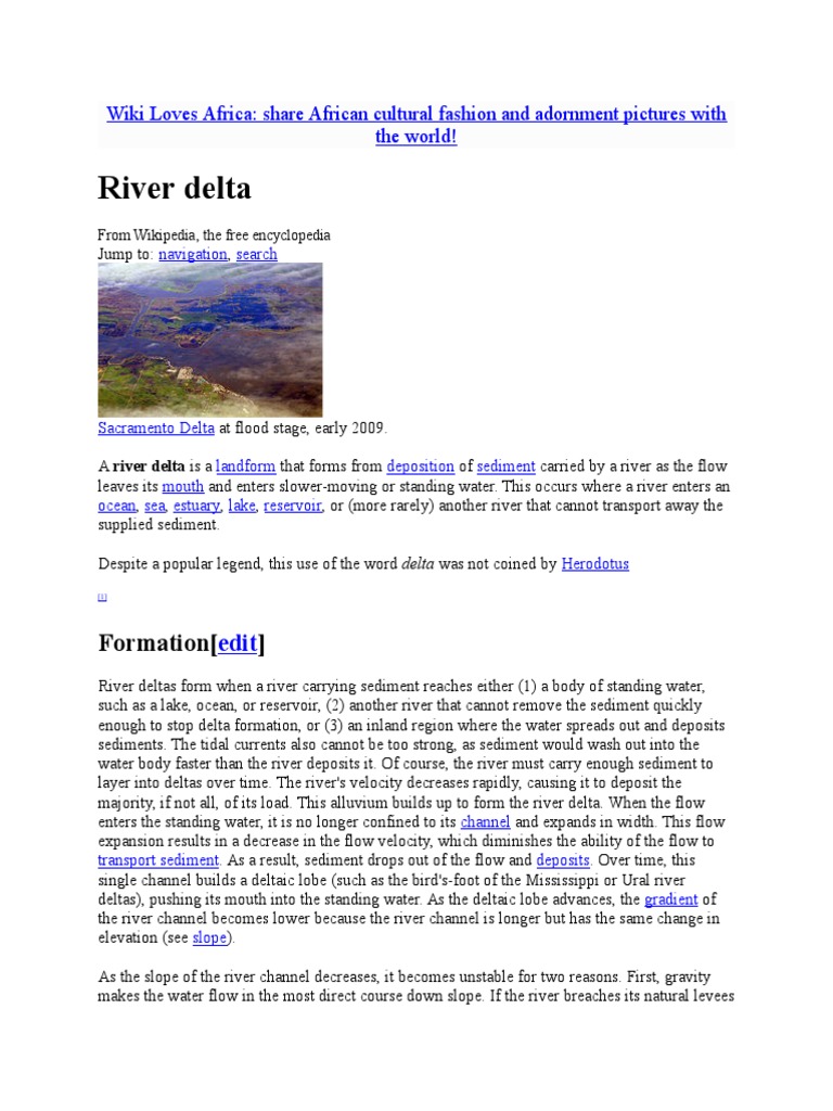 River Delta: Formation | PDF | River Delta | Morphology