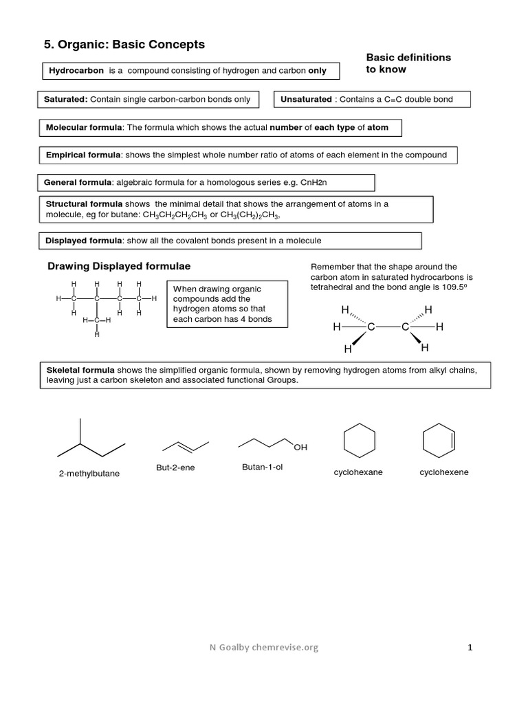 5 Basic Concepts and Hydrocarbons PDF | PDF | Science & Mathematics