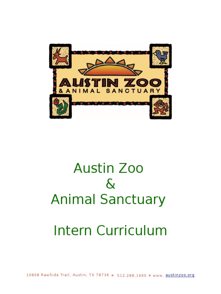 Austin Zoo Internship Program Guide | PDF | Animals And Humans | Nature