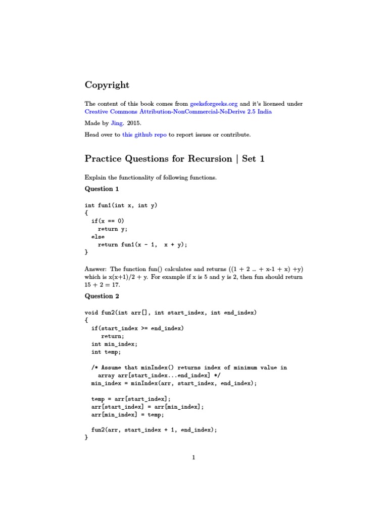 Recursion 2.0 | PDF | Subroutine | Array Data Structure