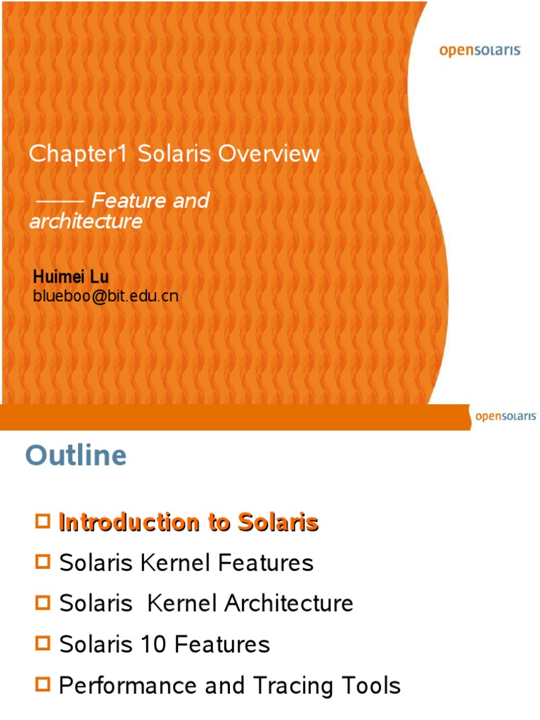 Chapter1 Solaris Overview - : Feature and Architecture | PDF | Kernel (Operating System ...