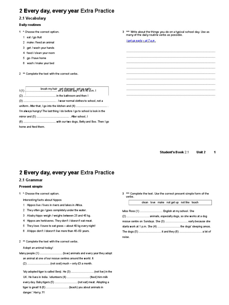 Extra Practice Unit 2 | PDF