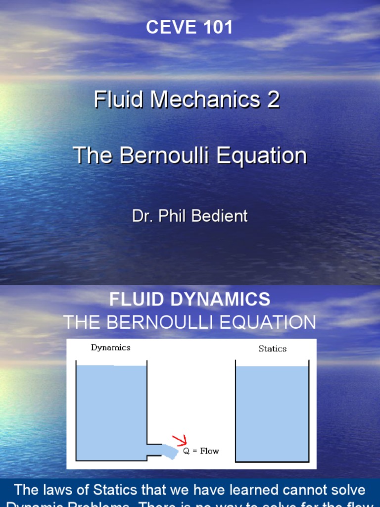 Bernoulli equation | Fluid Dynamics | Pressure