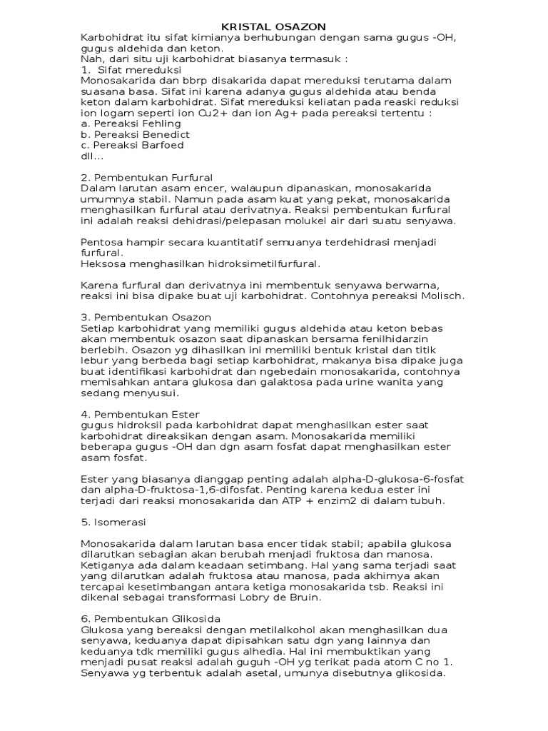 Kristal Osazon | PDF