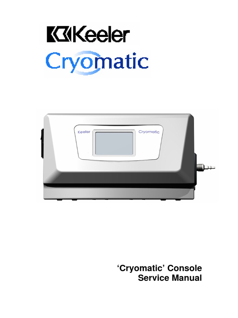 KCU401-C Keeler Cryomatic Service Manual | Download Free PDF | Valve ...