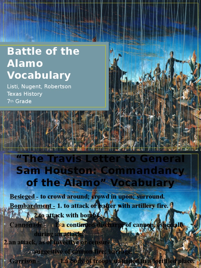 Alamo Vocabulary for 7th Grade History | PDF
