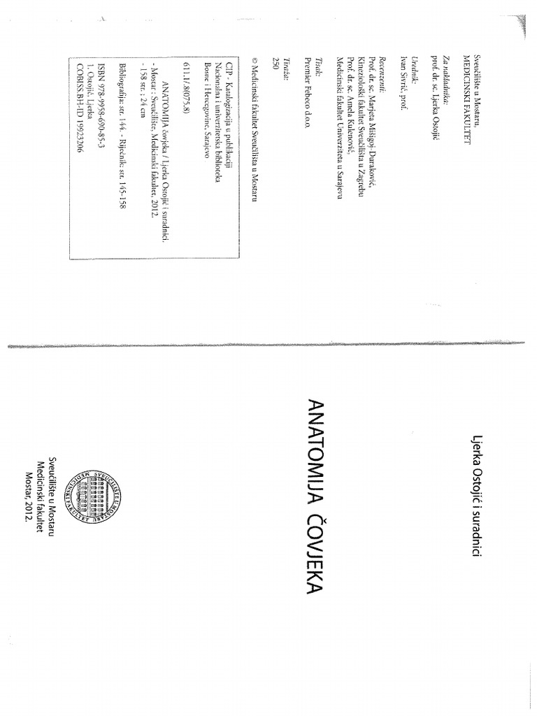 Anatomija Covjeka | PDF