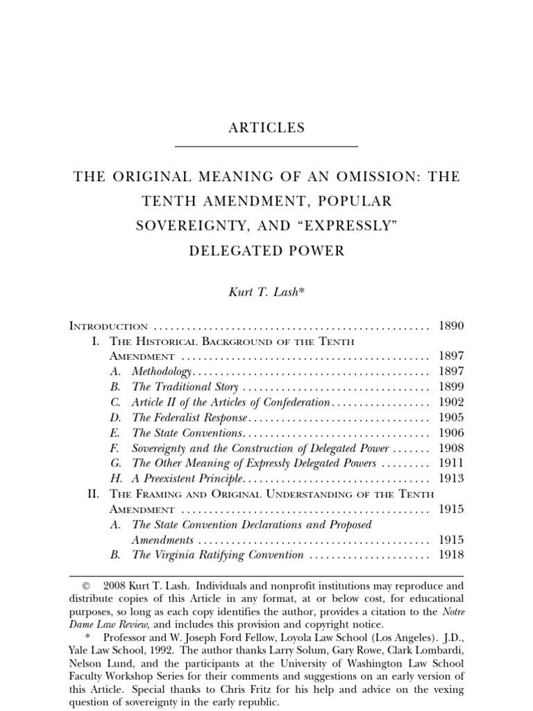 10th Amendment: SOVEREIGNTY of States POWER | United States Bill Of ...
