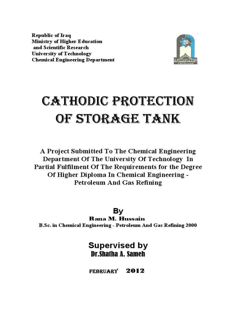 Cathodic Protection For Storage Tank | PDF