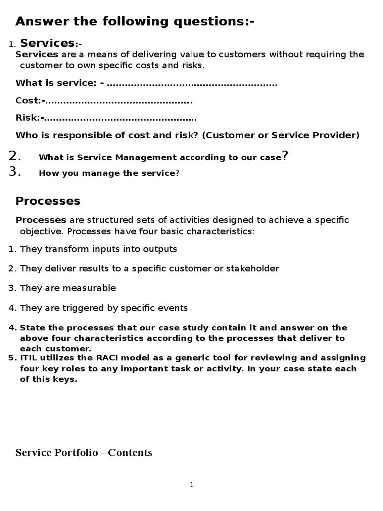 Defining Service Portfolios: A Template for Documenting Services ...
