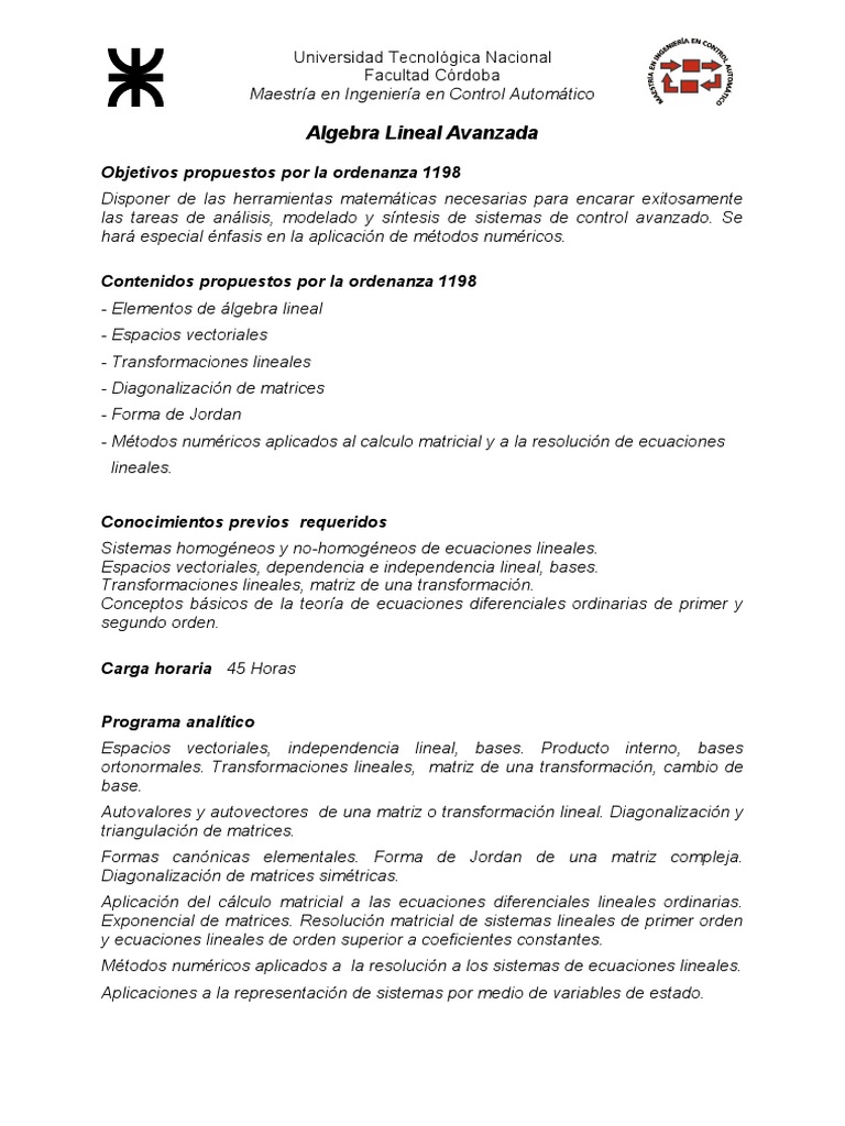 Algebra Lineal AVANZADA | PDF | Matriz (Matemáticas) | Valores propios ...
