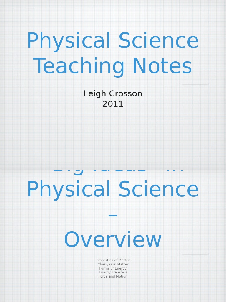 Physical Science Powerpoint | PDF | Matter | Potential Energy