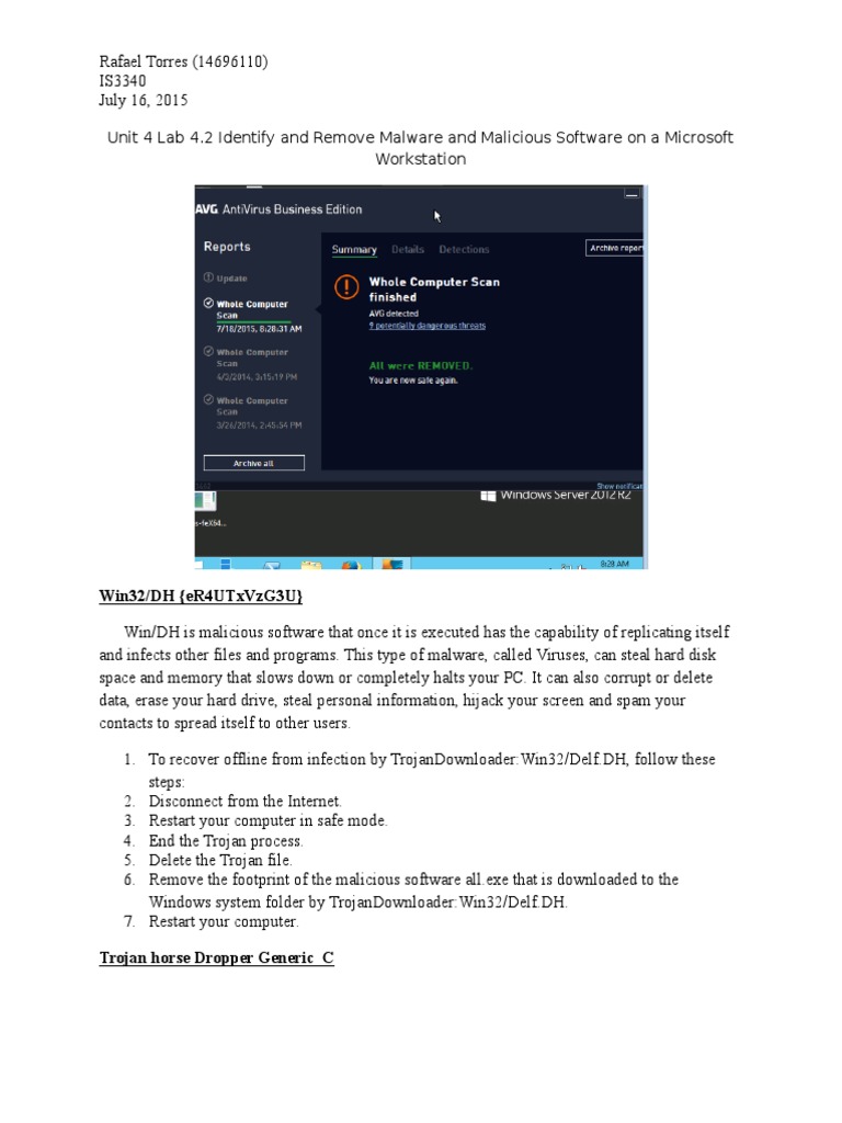 Unit 4 Lab 4 | PDF | Malware | Windows Registry