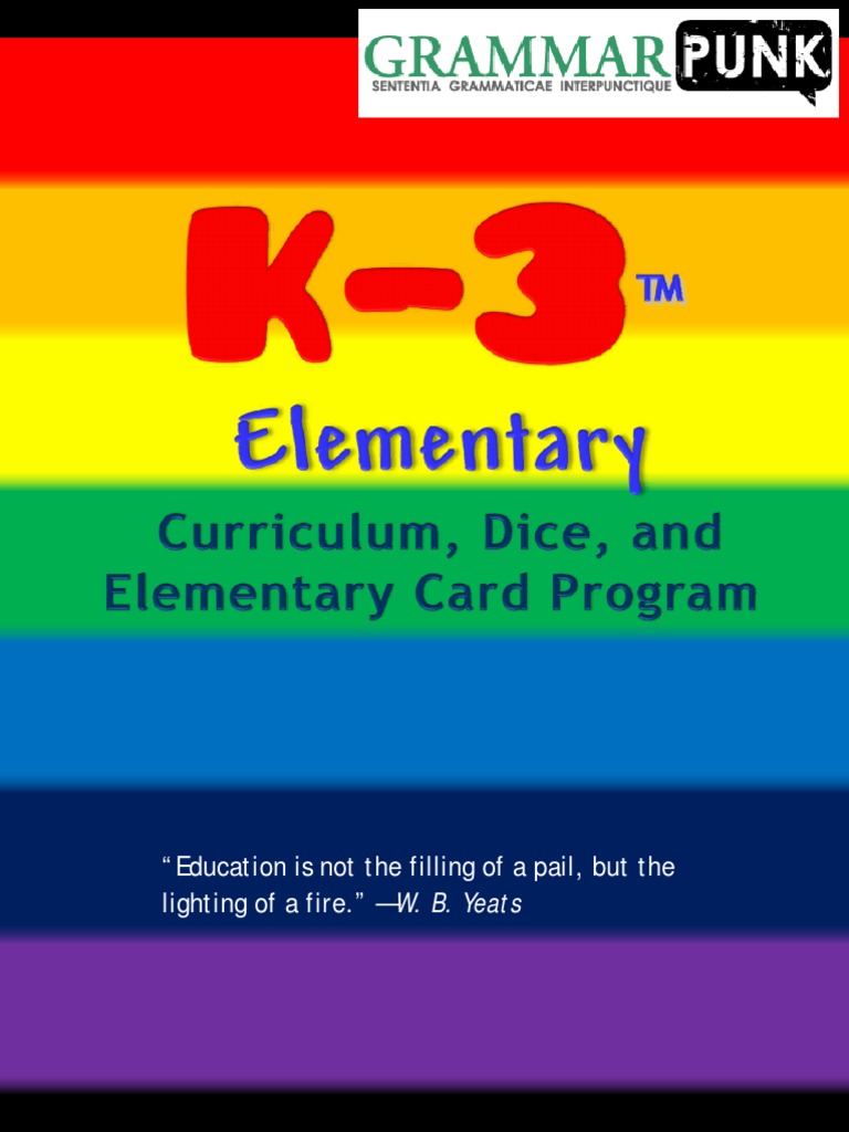 k-3 Elementary Card Program | PDF | Subject (Grammar) | Comma