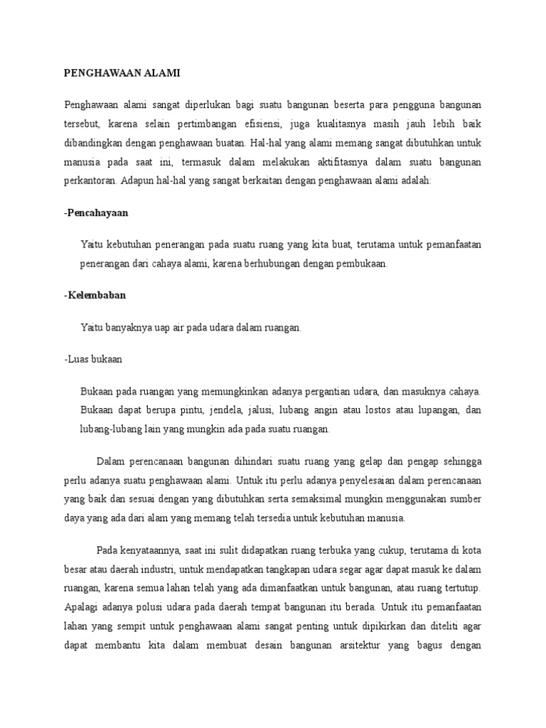 Penghawaan Alami untuk Kenyamanan Ruang | PDF | Sains & Matematika