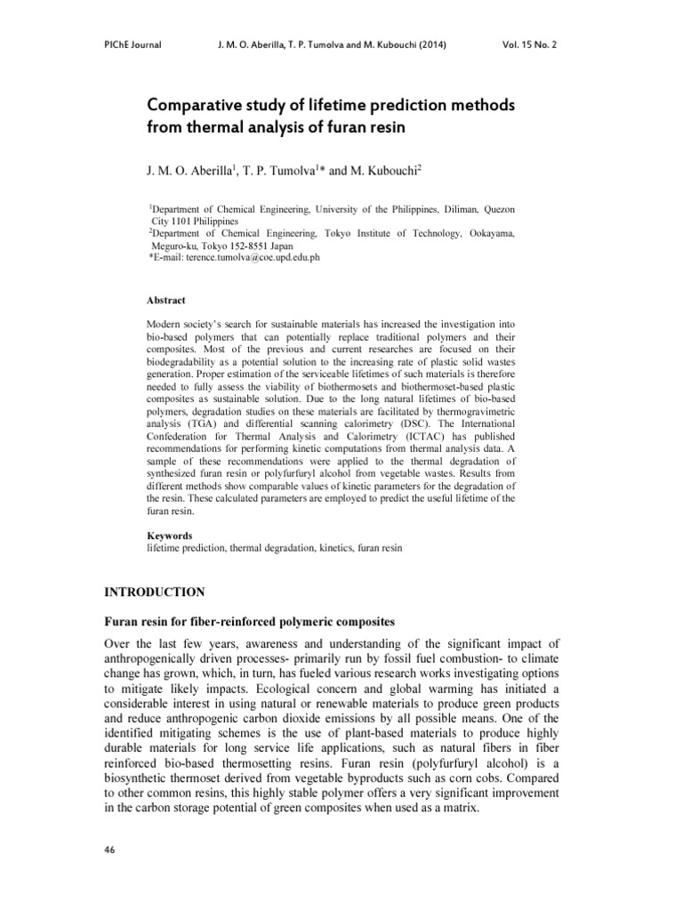Comparative Study of Lifetime Prediction Methods From Thermal Analysis ...