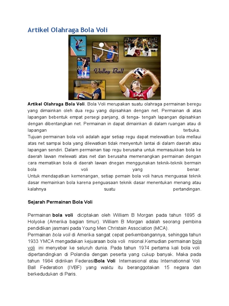 Artikel Olahraga Bola Voli | PDF