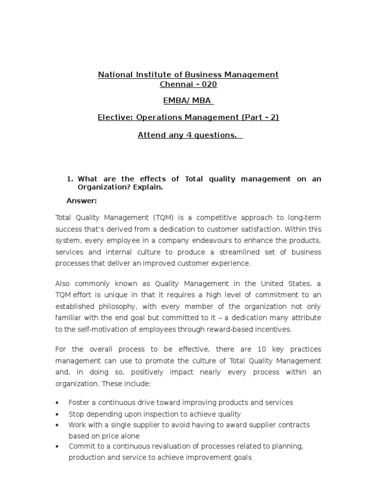 Operations Management - 2 | PDF | Science And Technology | Business