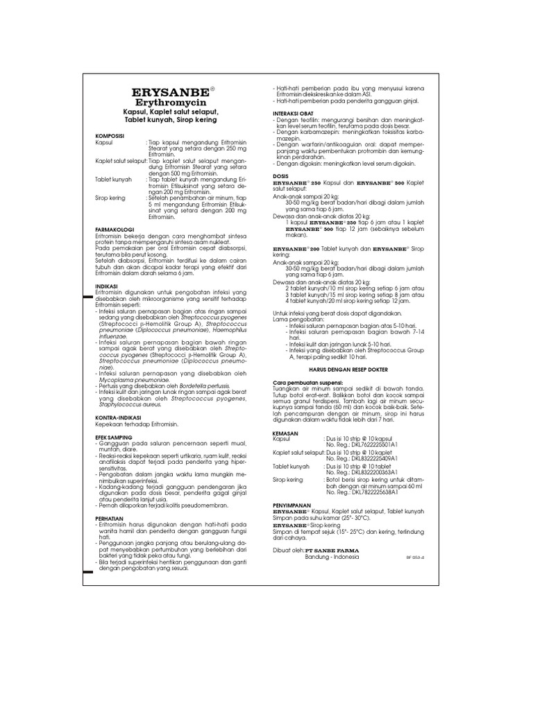 Insert ERYSANBE Group | PDF | Pneumonia | Mikrobiologi