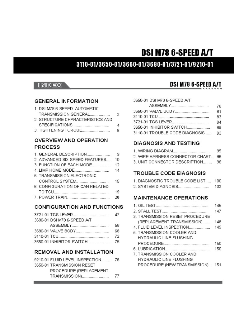 2.dsi M78 6-Speed | PDF | Automatic Transmission | Transmission (Mechanics)