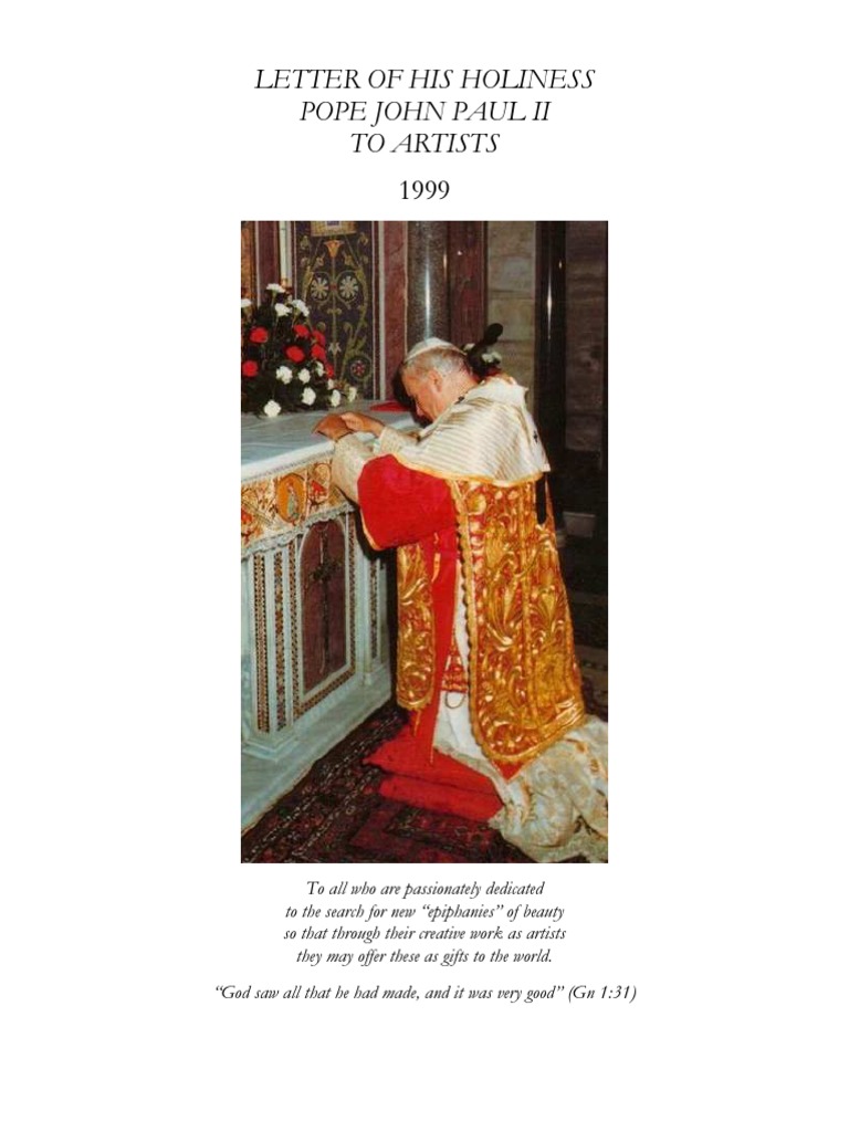 Letter of John Paul II To Artists | PDF | Creator Deity | God