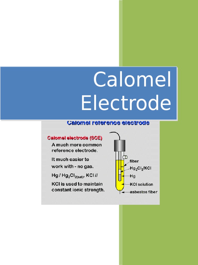 Understanding the Calomel Electrode | PDF | Teaching Methods ...