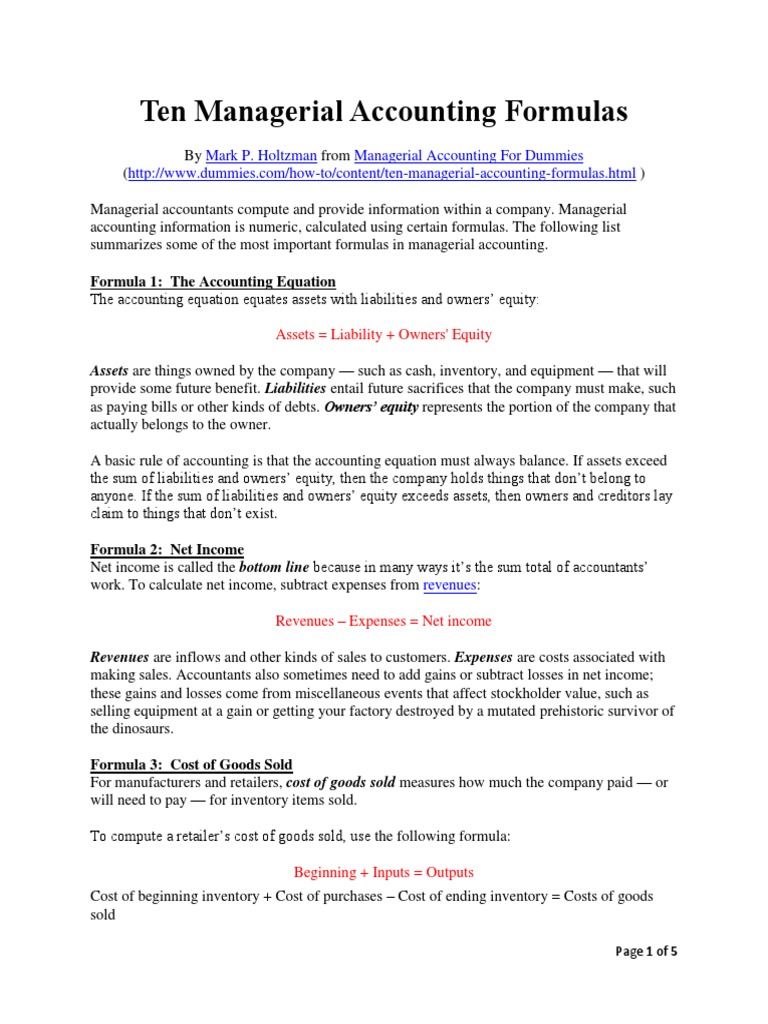 Accounting-Formulas-1.pdf | Present Value | Financial Accounting
