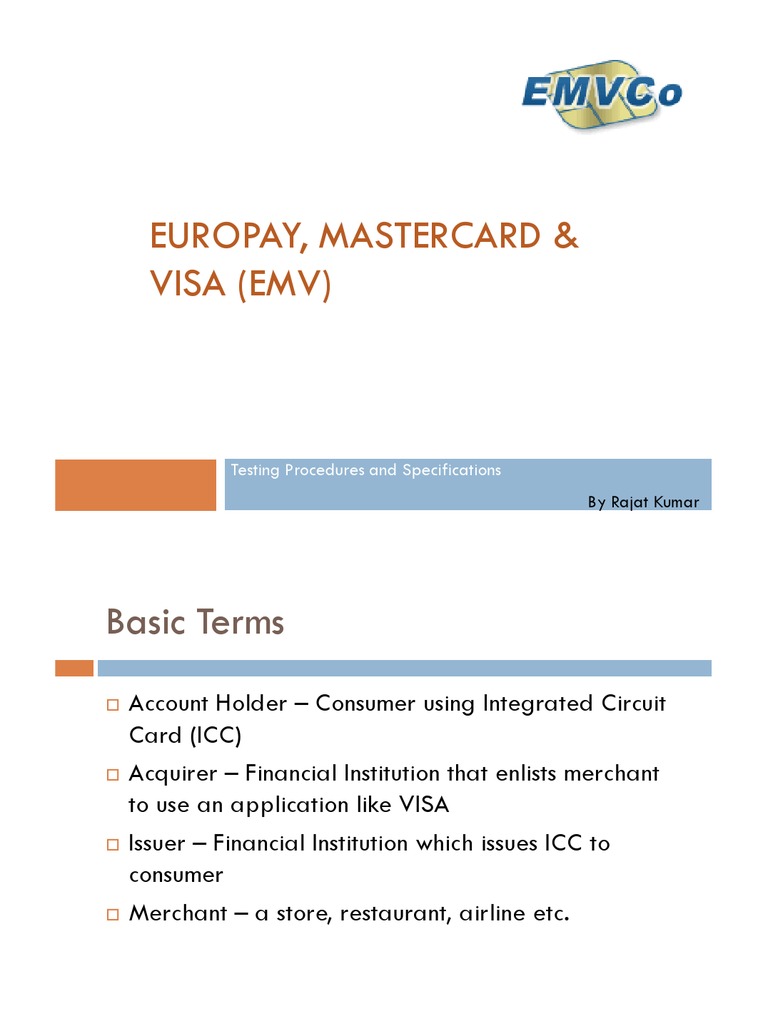 EMV - Europay,MasterCard,Visa | Emv | Financial Technology