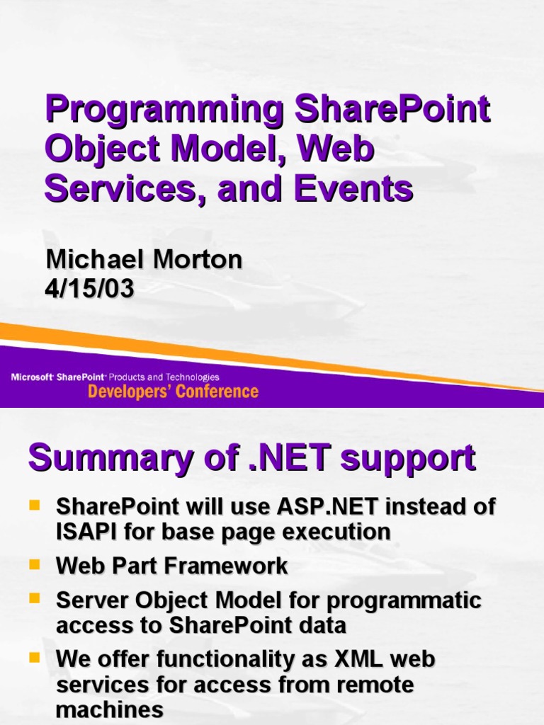 Programming Sharepoint Object Model, Web Services, and Events | Download Free PDF | Share Point ...
