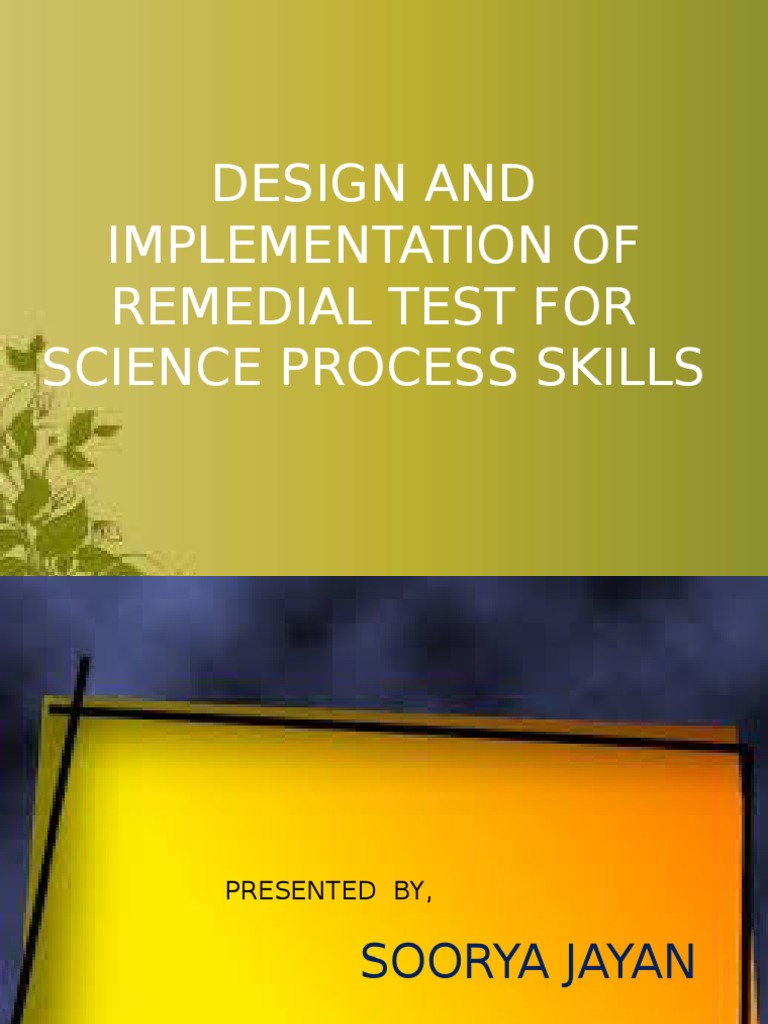 Design and Implementation of Remedial Measures | PDF | Experiment ...