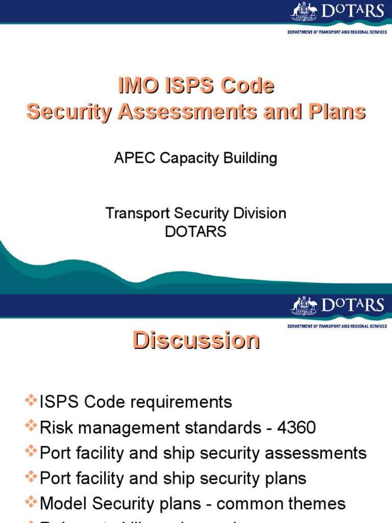 4 IMO ISPS Code - Security Assessments and Plans (1) | Risk | Risk Management