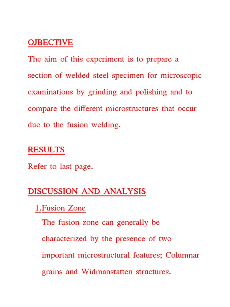 ME2151 2 Metallography Lab 12/oct/2015 | PDF | Microstructure | Welding