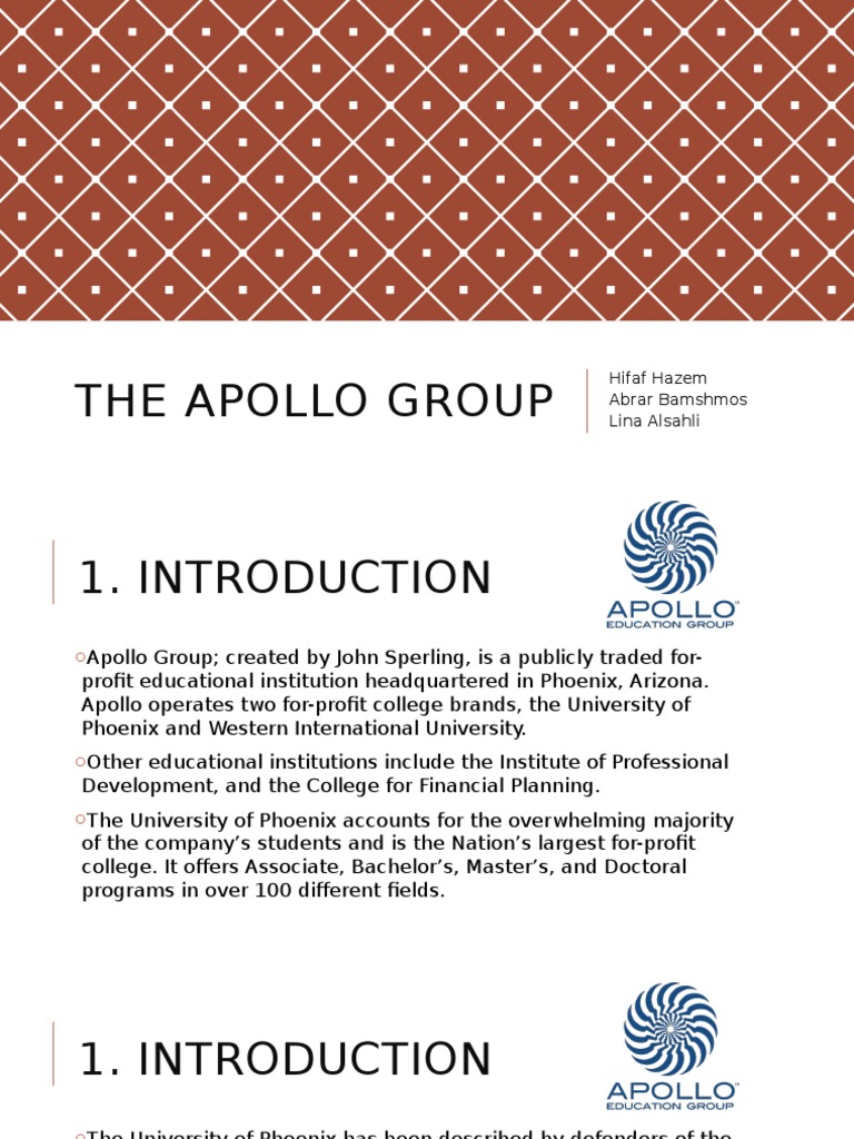 The Apollo Group | Educational Technology | Competition
