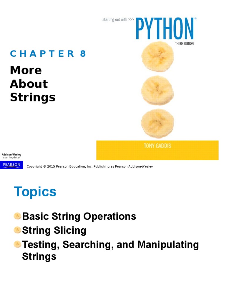 Starting Out With Python - Chapter3 - More About Strings | PDF | String ...