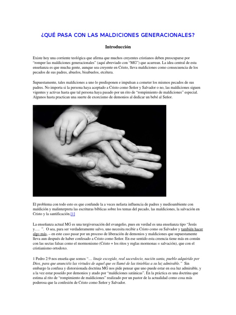 ¿Qué Pasa Con Las Maldiciones Generacionales | PDF | Cristo (título ...