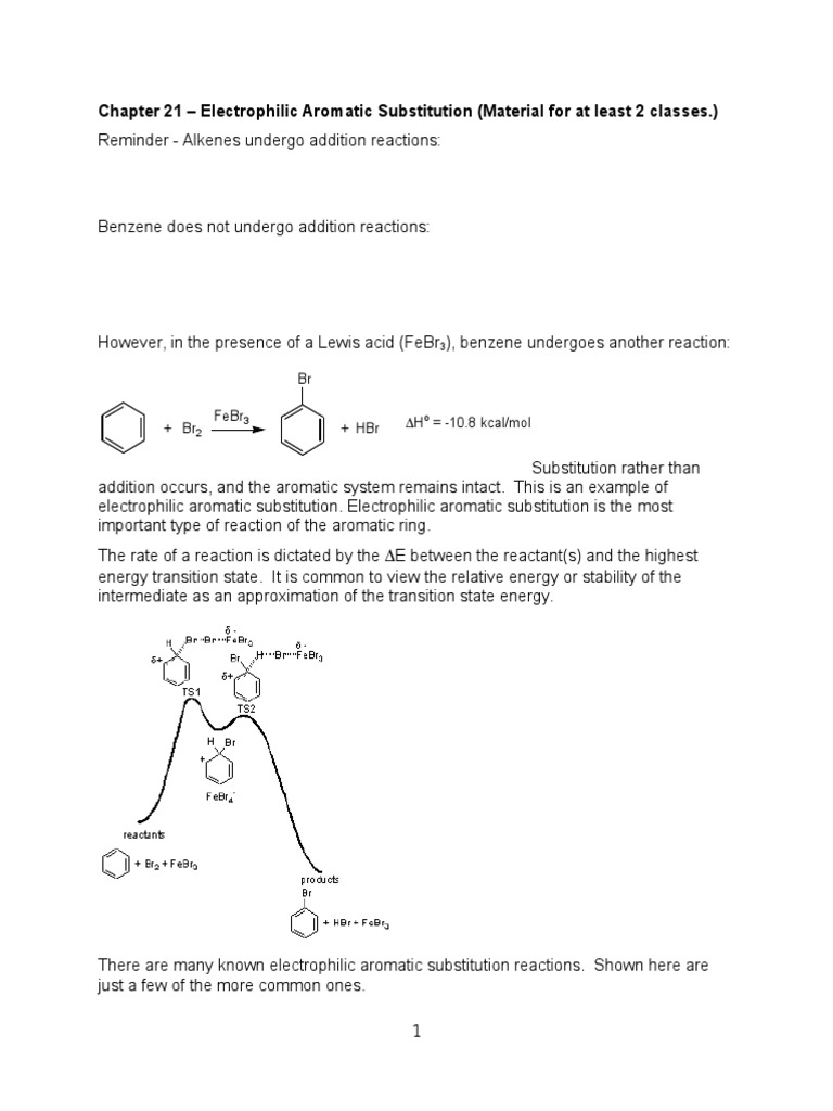Aro Subst | PDF | Chemical Reactions | Organic Chemistry