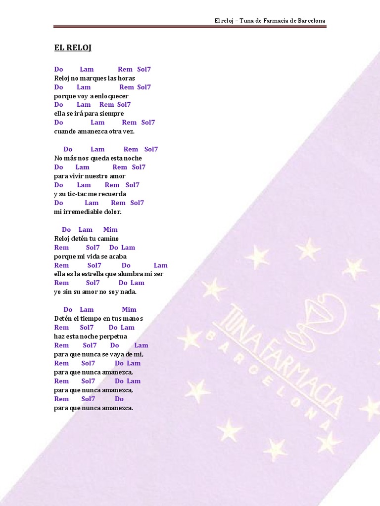 El Reloj Acordes | PDF