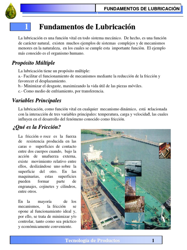 Fundamentos de Lubricacion | PDF | Lubricante | Fricción