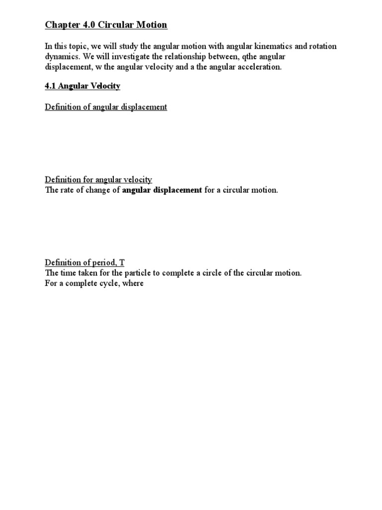 STPM Physics Sem 1 Circular Motion | PDF | Acceleration | Space
