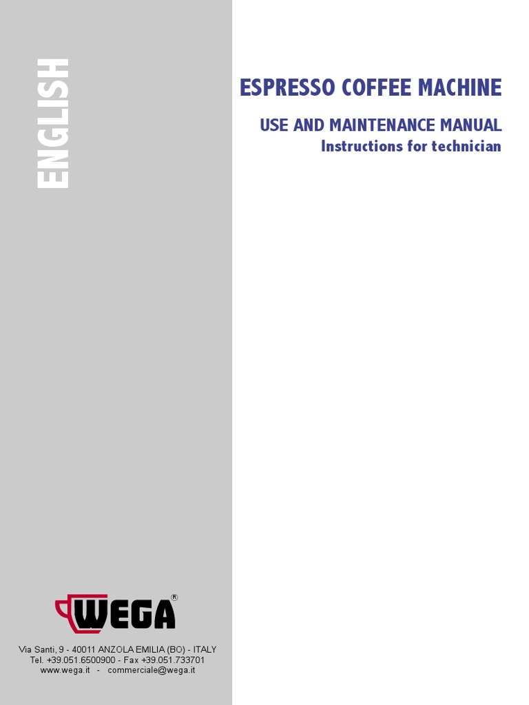 Wega Technical Manual Traditional | PDF | Valve | Sodium Chloride