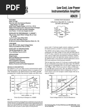Ad620 operational amplifier theory
