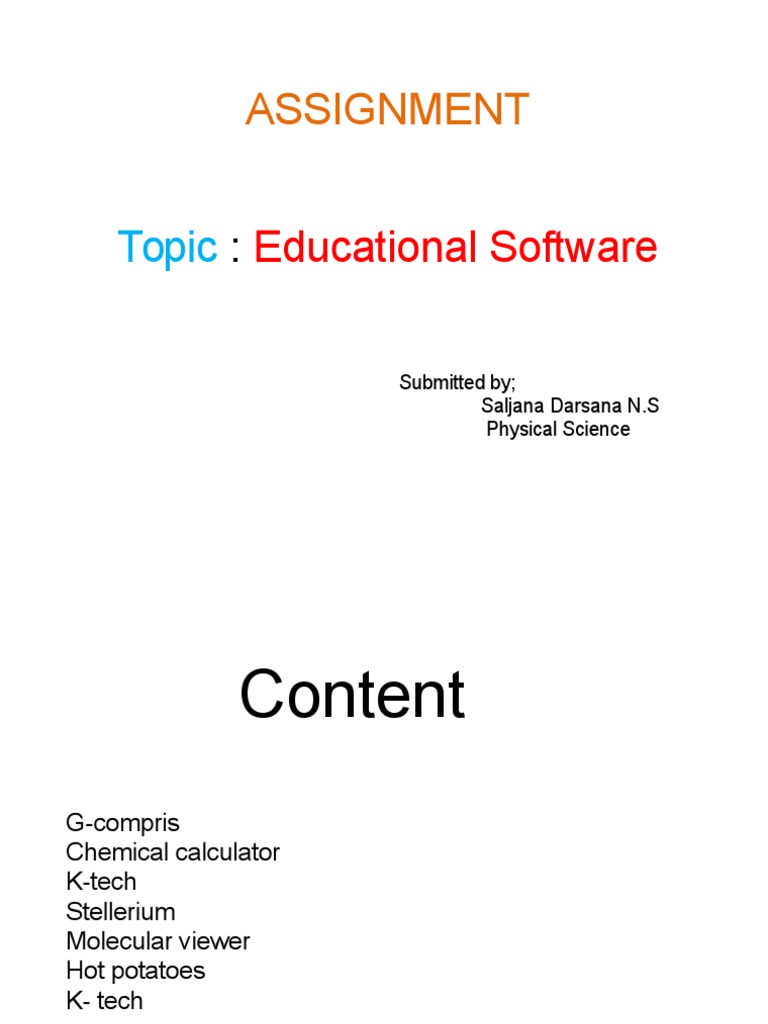 Assignment: Topic | PDF | Computing | Software